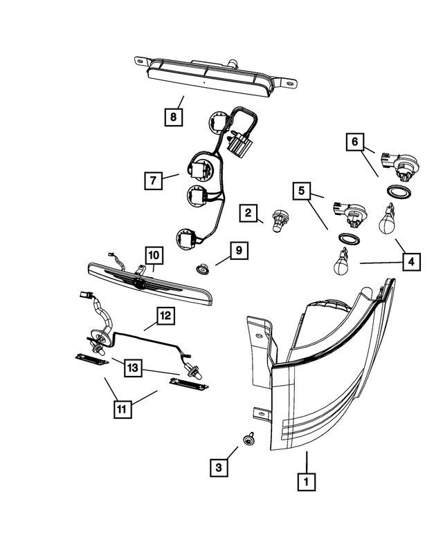 2008-2010 Mopar Tail, Stop, And Turn Lamp Socket 68030819AA | Mopar Estores