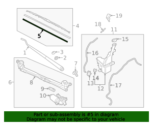 98351-2M100 - Windshield Wiper Blade Refill 2014-2022 Kia | Kia.Parts Store