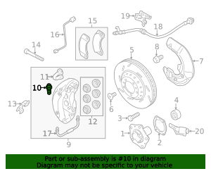 2015-2023 Porsche Caliper Bleeder Screw 958-351-121-00 | OEM Parts Online