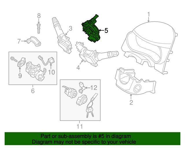 2014-2016 Kia Clock Spring 93490-3V120 | OEM Parts Online