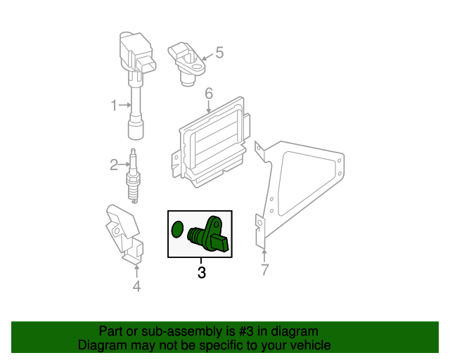 2007-2020 Nissan Crankshaft Position Sensor 23731-1VA0A | TascaParts.com
