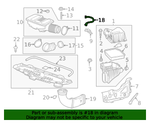 2019-2025 GM Positive Crankcase Ventilation Tube 12693950 GM ...