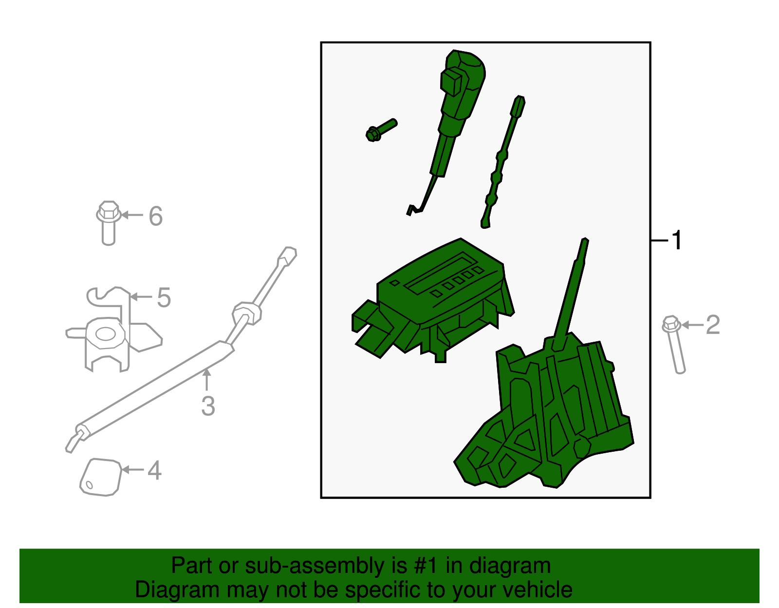 2009-2010 Ford | Gear Shift Assembly | AL8Z-7210-AA | Walls' Ford Parts