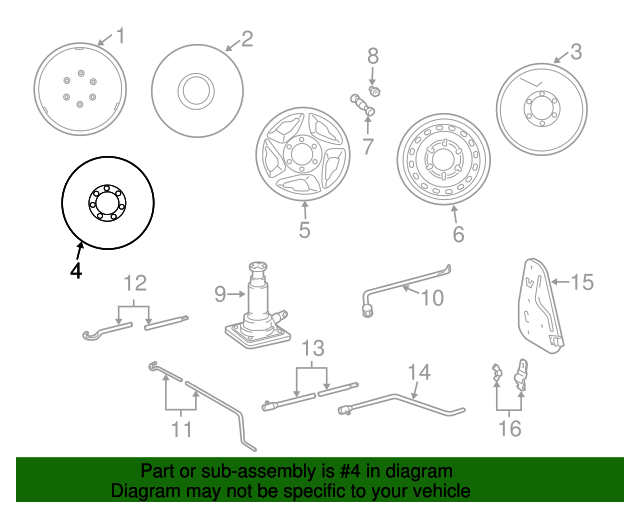 42611-04041 - Wheel Alloy 15x7 - 1997-2002 Toyota | OEM Genuine Toyota ...