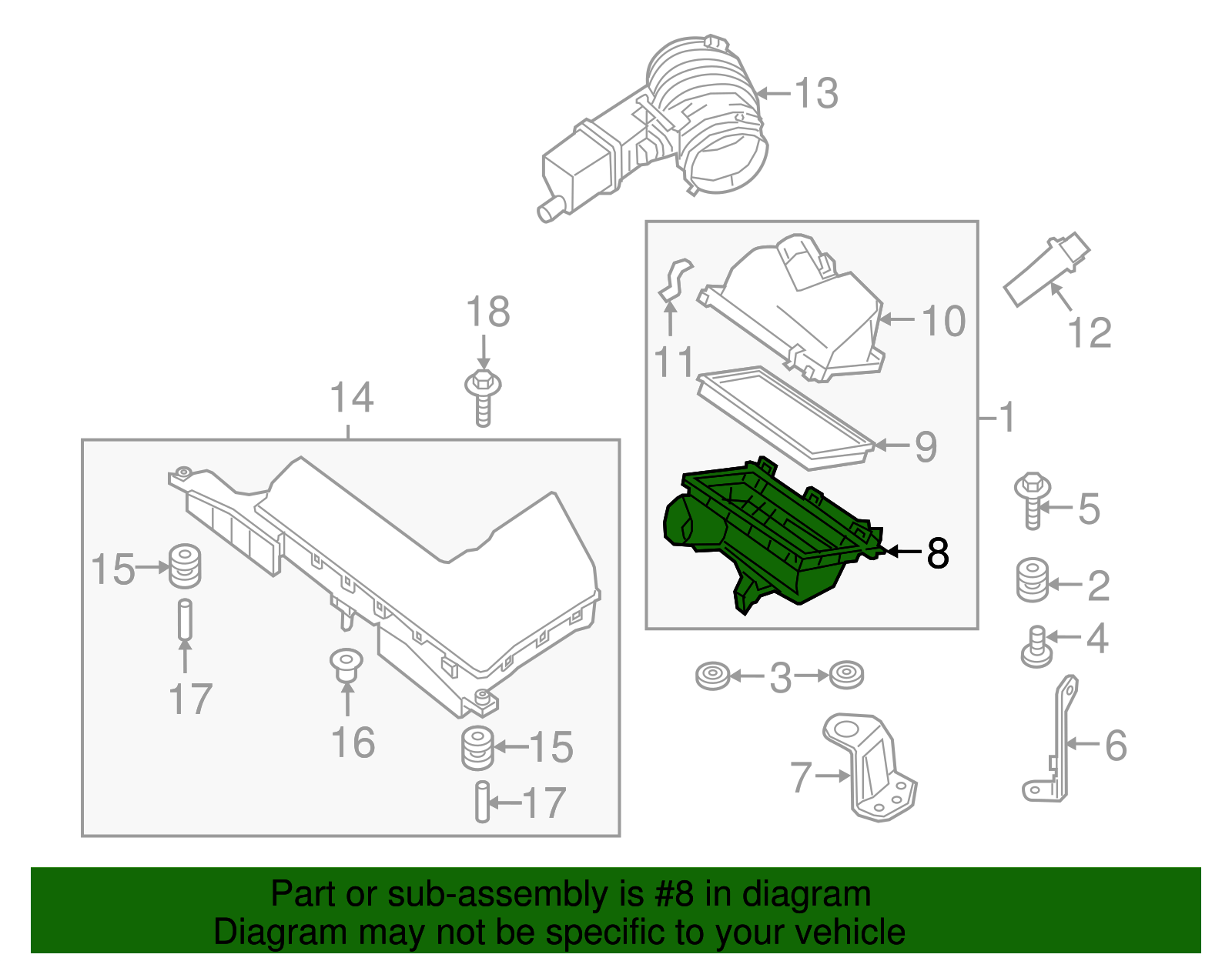 2016-2023 Nissan Maxima Air Cleaner Body 16528-4RA0A | Bill Kay Nissan ...