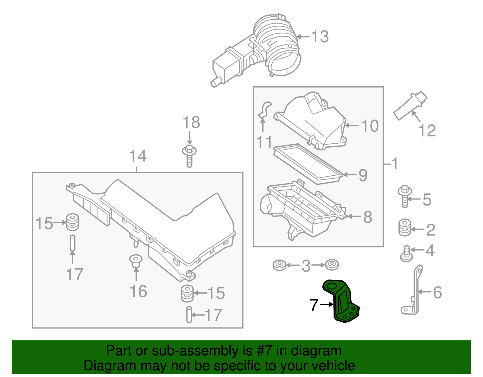 2007-2023 Nissan Air Cleaner Assembly Mount Bracket 16588-JA00A ...