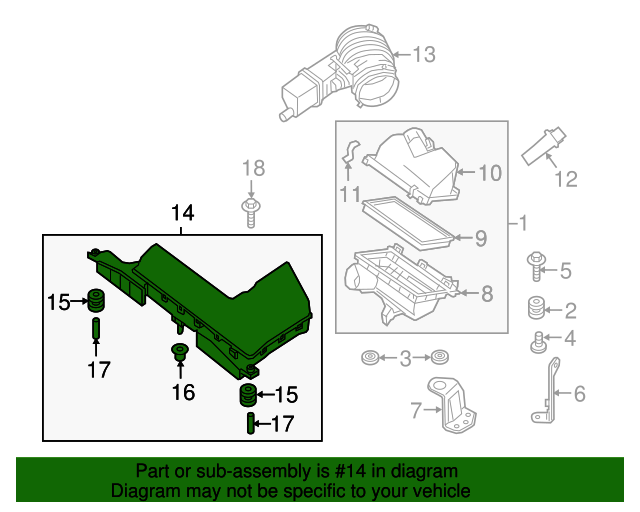 16554-4RA0A - Intake Duct - 2016-2023 Nissan Maxima | Nissan OEM Parts ...