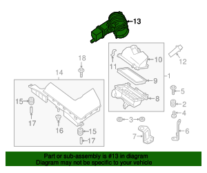 2016-2018 Nissan Maxima Air Duct 16576-4RA0A | OEM Parts Online