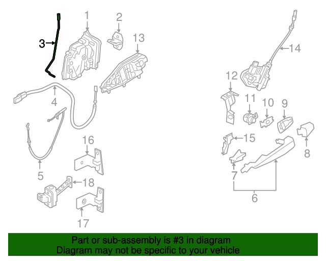 Genuine BMW 51-21-7-324-234 | Lock Rod | FREE Shipping on Most Orders ...