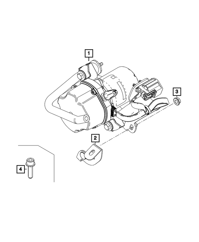 2023 Dodge Hornet Vacuum Pump Bracket 68628989AA | Mopar Estores