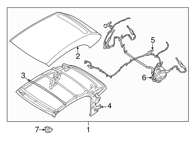2011-2014 Nissan Murano Convertible Top 97152-1GR1A | TascaParts.com