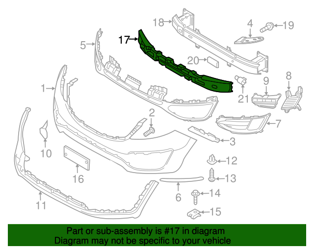 2014-2016 Kia Sportage OEM NEW Kia Rear Bumper Impact Absorber Energy ...