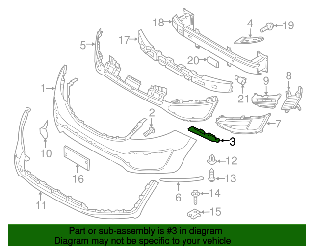 86513-3W000 - Side Bracket 2011-2016 Kia Sportage | Kia.Parts Store