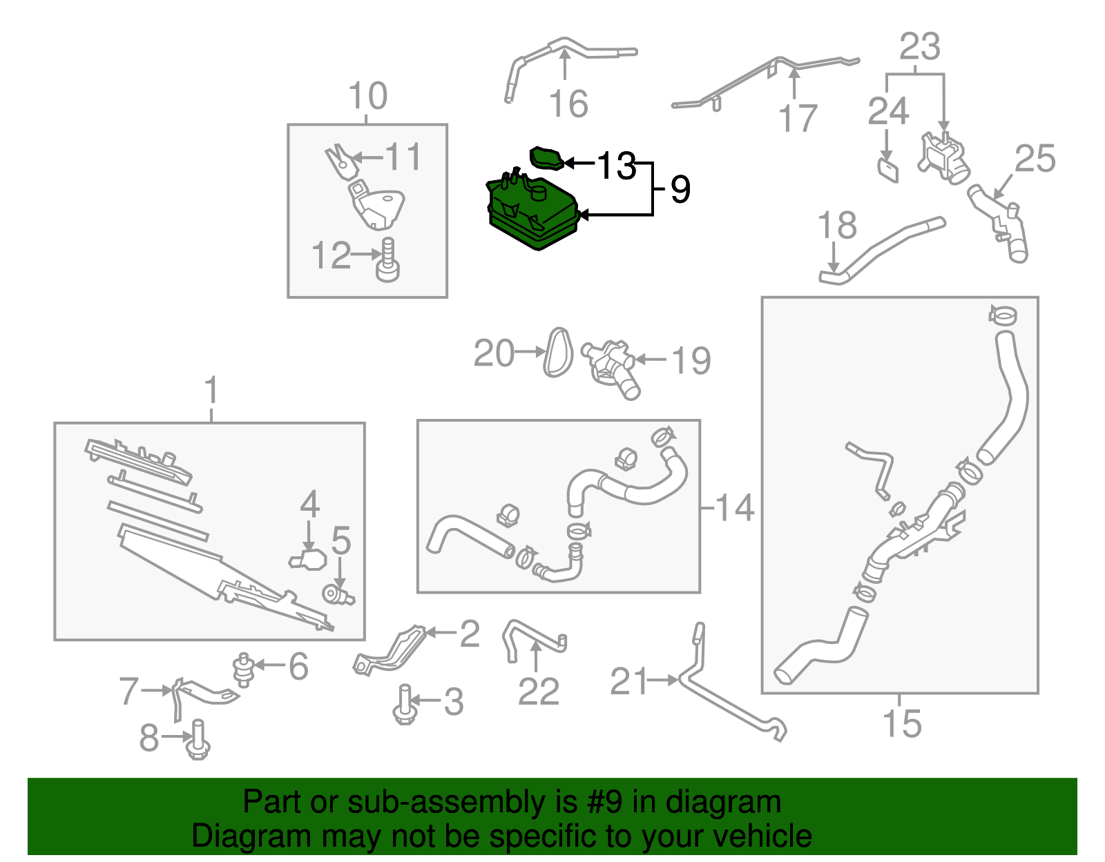 LFG115350C - 2006-2015 Mazda MX-5 Miata Reservoir Tank Sub Radiator ...