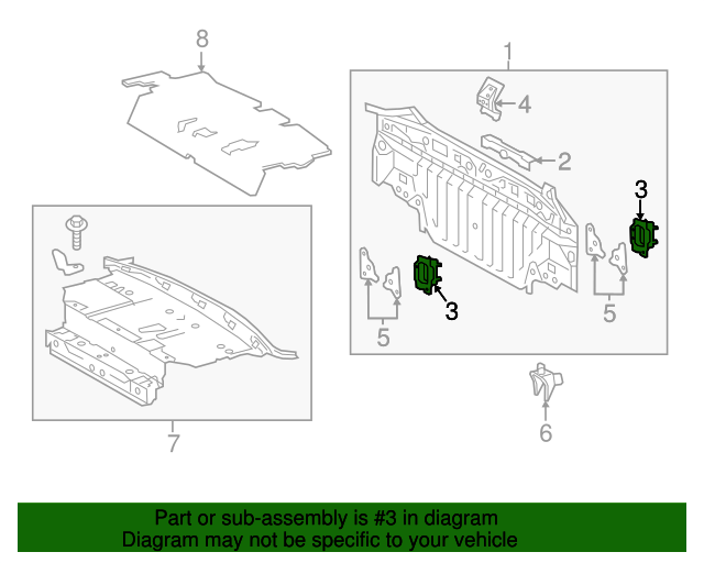 2015-2017 Toyota Camry Bumper Bracket 58304-06030 | Toyota Parts Center