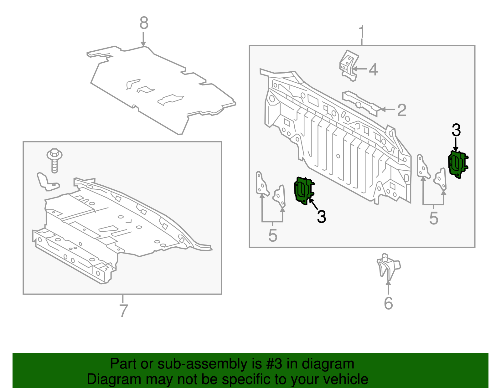 2015-2017 Toyota Camry Bumper Bracket 58303-06020 | Toyota Parts Center
