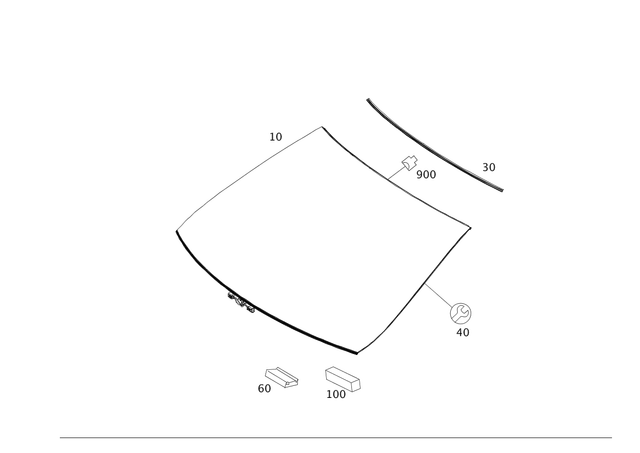 2010-2016 Mercedes-Benz Windshield 212-670-38-01 | MB OEM Parts