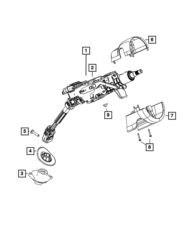 2017 Jeep Cherokee Steering Column, Export 68192594ai | TascaParts.com