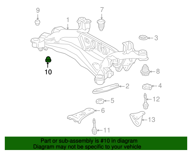 Lexus OEM Suspension Cross-Member Plug Part# 90950-01518 | OEM Vehicle ...