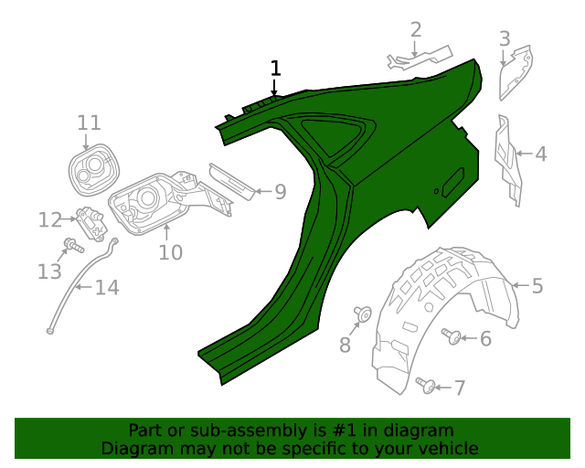 2019-2023 Volkswagen Jetta Quarter Panel 17A-809-844 | QuirkParts