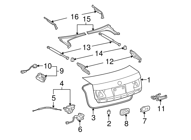 64401-30B10 - Trunk Lid 2006-2011 Lexus | Longo Lexus Parts