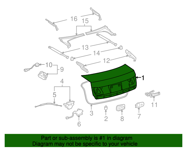 64401-30B10 - Trunk Lid 2006-2011 Lexus | Longo Lexus Parts