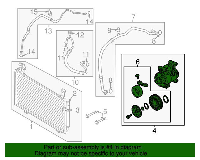 BHS2-61-450 - Compressor Assembly - 2014-2016 Mazda 3 | Werner Mazda Parts