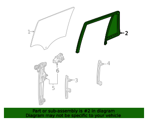 2021-2023 GM Rear Passenger Side Door Window Weatherstrip 84940693 ...