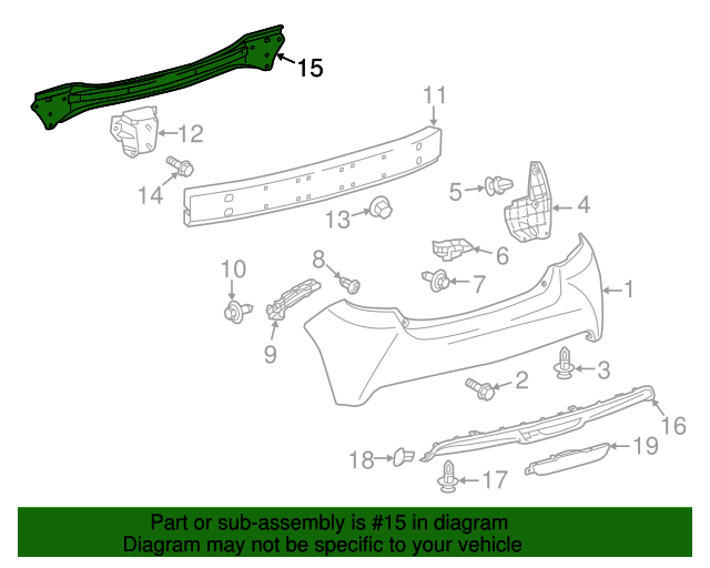 Toyota Rear Body Reinforcement 52172-52020 | Auto Parts