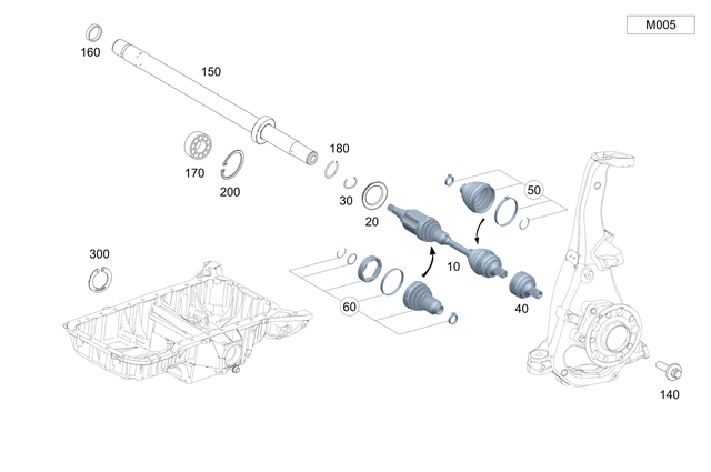 Drive Shaft 213-330-86-05-64 | MB OEM Parts