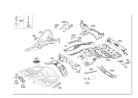 Rear End Floor for 2010 Mercedes-Benz ML350 | MB Parts Center