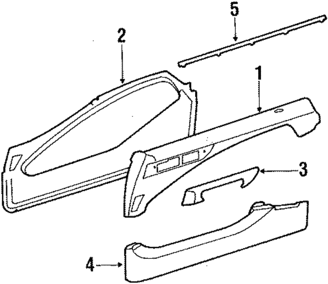 126-727-01-82 - Upper Molding 1986-1991 Mercedes-Benz 560 SEC | Mercedes-Benz USA Parts