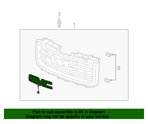 2007-2013 GMC Front Grille GMC Logo 22761795 | OEM Parts Online