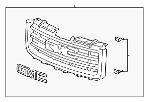 2012-2013 GM OEM NEW 12-13 GM Chevrolet Sierra Radiator Grille with ...
