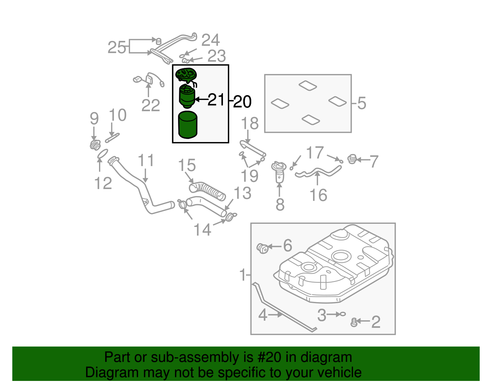 0K52Y-1335Z-DS - Fuel Pump 2002-2005 Kia Sedona | Kia.Parts Store