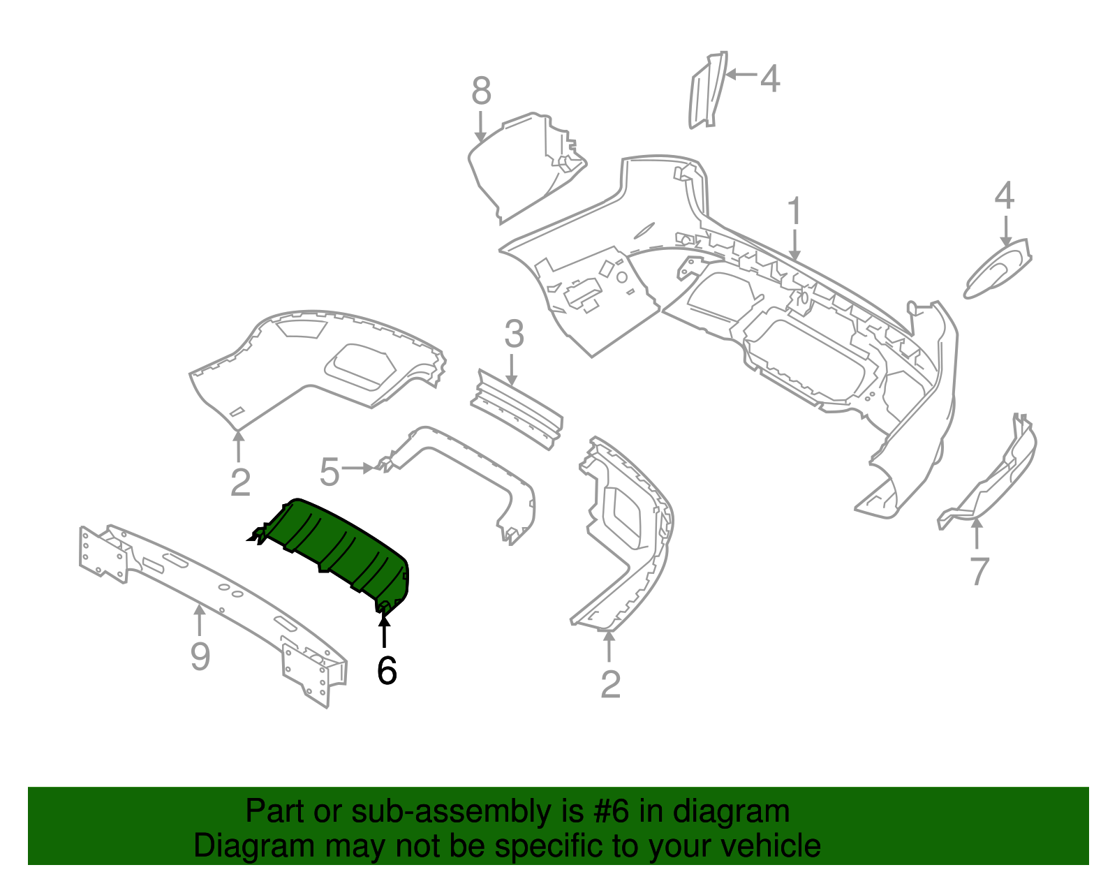2015-2020 Land Rover Range Rover Sport Bumper Fitting Kit, Gloss Black ...