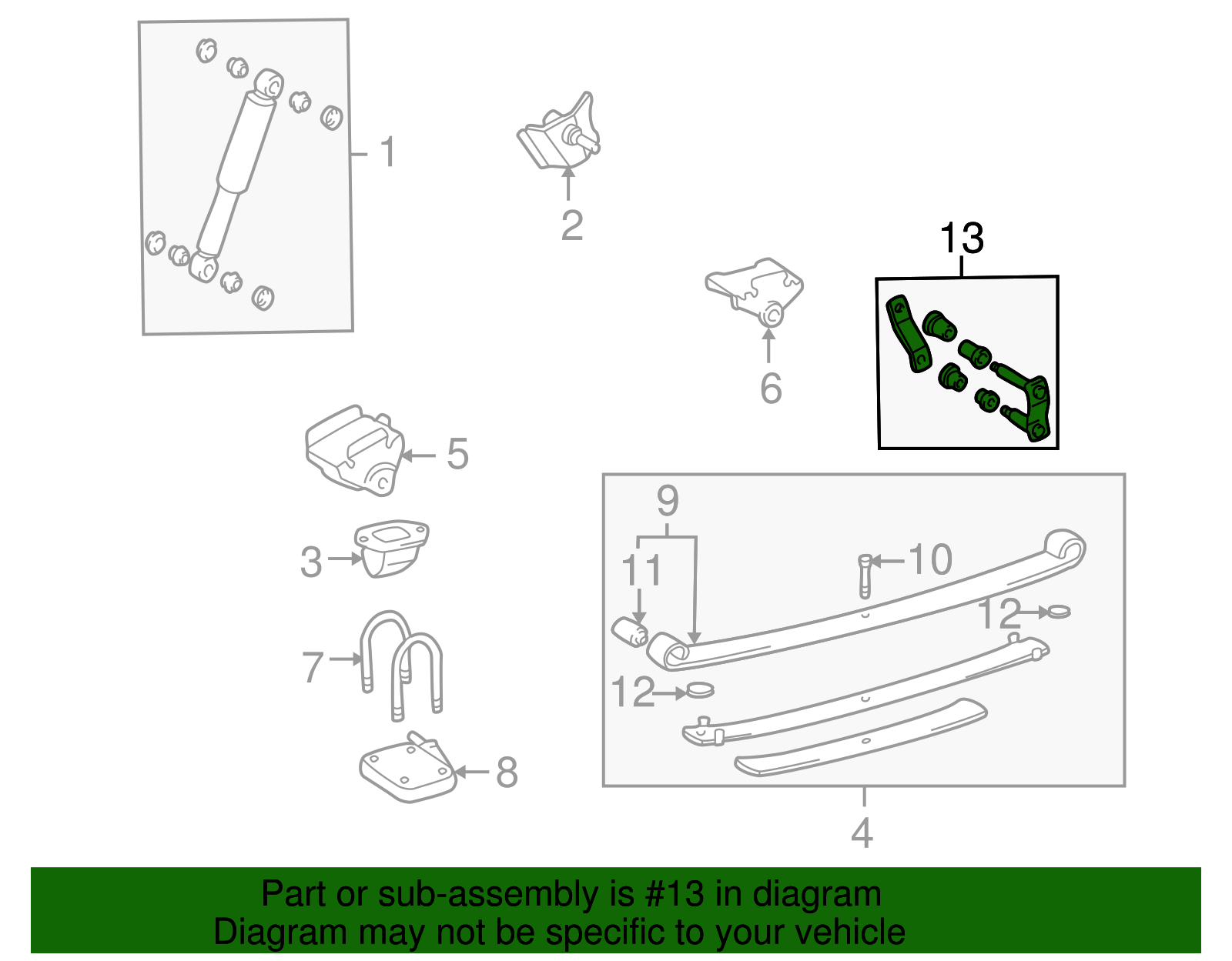 2001-2004 Toyota Tacoma Shackle 04483-04050 | Toyota Parts Center