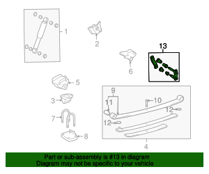 2001-2004 Toyota Tacoma Shackle 04483-04050 | Toyota Parts Center