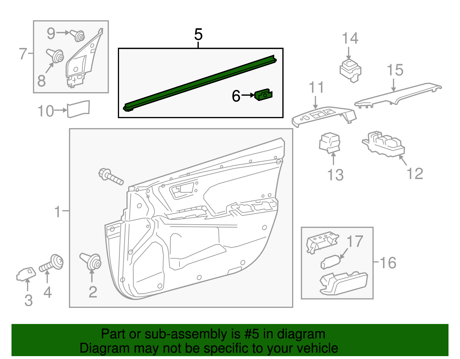 2015 Toyota Camry Belt Weather-Strip 68172-06150 | Retail Performance ...