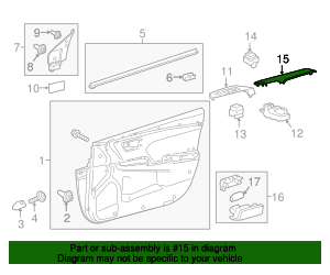 2015-2017 Toyota Camry Armrest 74220-06200-A0 | Toyota Parts Center