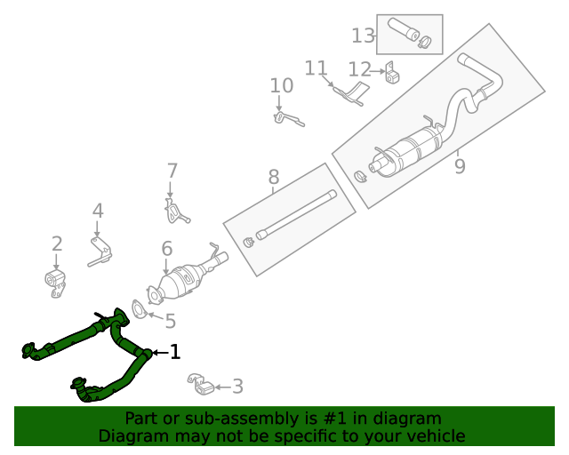 Genuine OEM Ford Part - Exhaust Pipe LC2Z-5246-A | Genuine OEM Ford ...