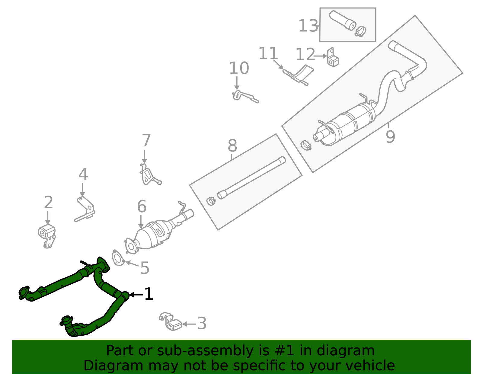 2021-2025 Ford E-350 Super Duty Exhaust Pipe LC2Z-5246-A | Ford OEM ...