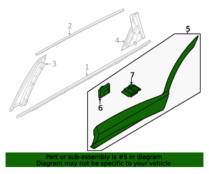 2021 Genesis GV80 Body Side Molding 87731-T6000 | QuirkParts