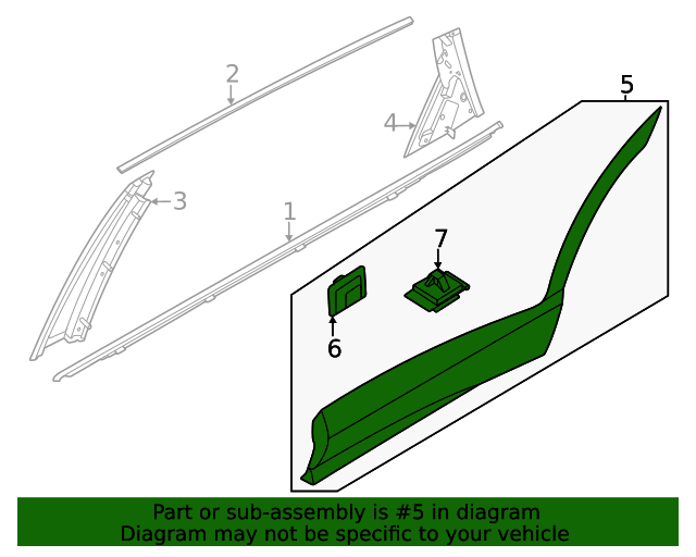 Genuine Body Side Molding for 2021 Genesis GV80 | Part# 87732-T6000 ...