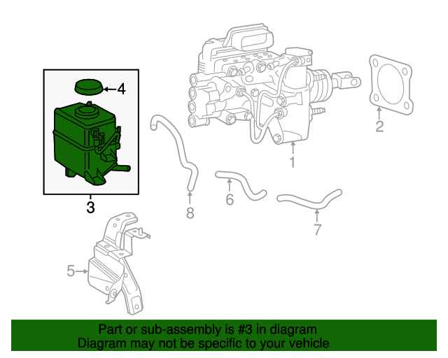 Toyota Brake Master Cylinder Reservoir 47220-78010 | Auto Parts
