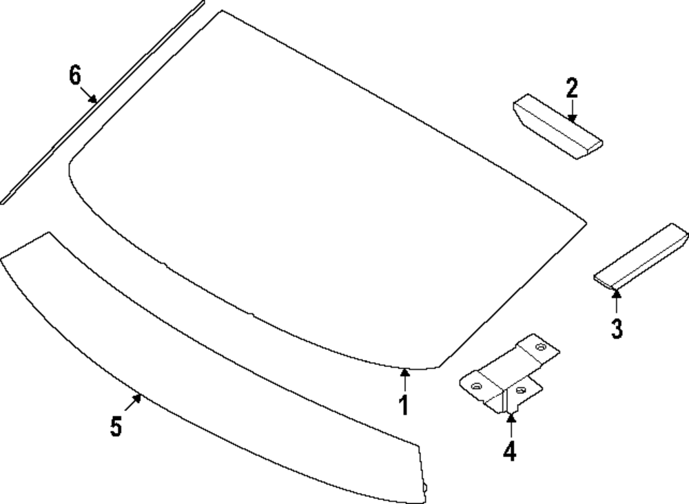 2023-2025 Genesis GV60 Spacer W Shld Glass 86114-CU000 | QuirkParts