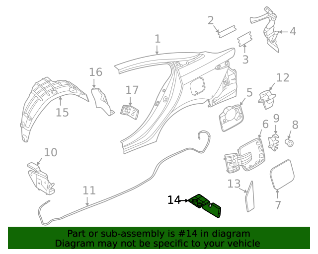 2020-2023 Nissan Versa Deflector 93882-5EE0A | Nissan Parts Plus