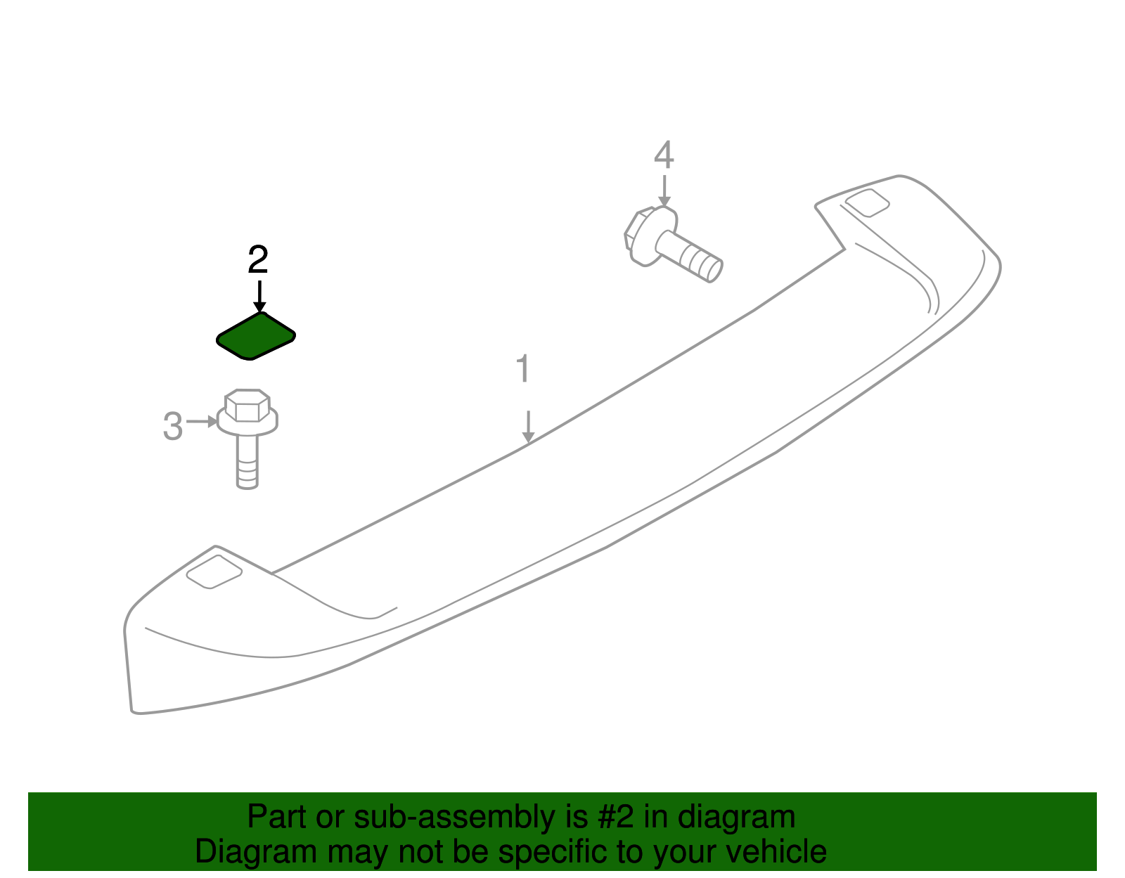 96075SC010MD - 2009-2010 Subaru Forester - Spoiler Cap | OEM Subaru ...