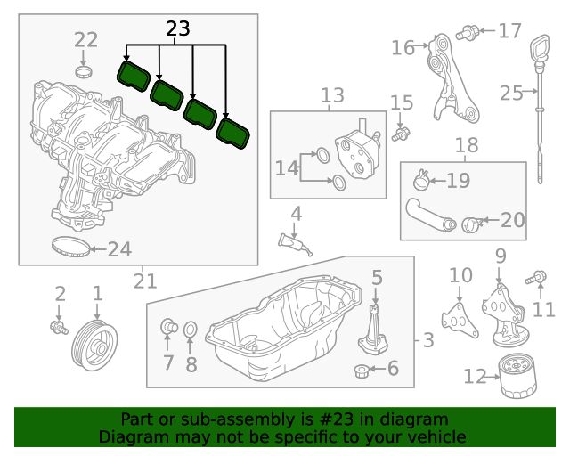 2014-2024 Mazda Intake Manifold Mount Gasket PY01-13-111 | Mazda-Parts