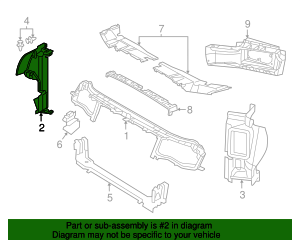 2012-2014 Dodge Charger Air Guide 68085804AA | TascaParts.com
